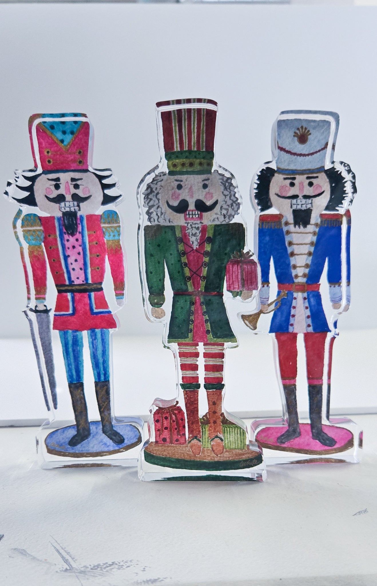 Acrylic Nutcracker Cutout Set of Three – Catherine White Art